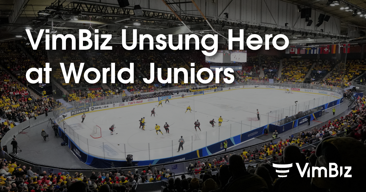 VimBiz Unsung Hero at World Junior Hockey Championship